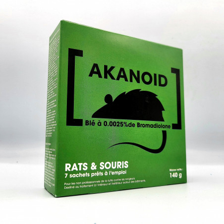 Blé empoisonné anti rat et souris pour mur & plafond | Akanoid
