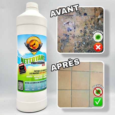 SELCLEANING 1L, produit nettoyant n°1 pour fiente de pigeon