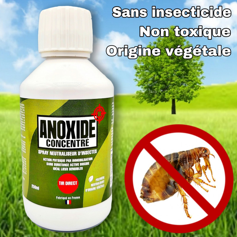 Neutraliseur concentré anti puce 250ml ANOXIDE, sans insecticide