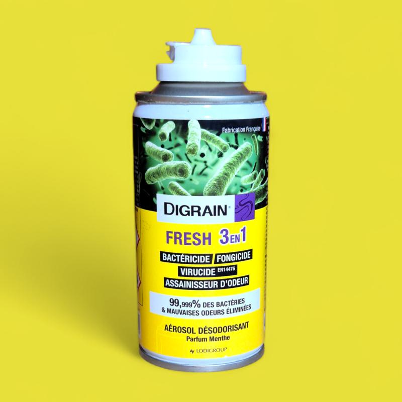 DIGRAIN FRESH 3 en 1 150 ml, spray anti odeur désinfectant