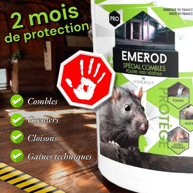 EMEROD 5 KG, répulsif anti souris, rat, fouine | Comble, grenier