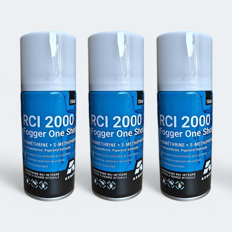RCI 2000 Fogger One Shot 150ml | Lot de 3 pour traitement de 150 m²