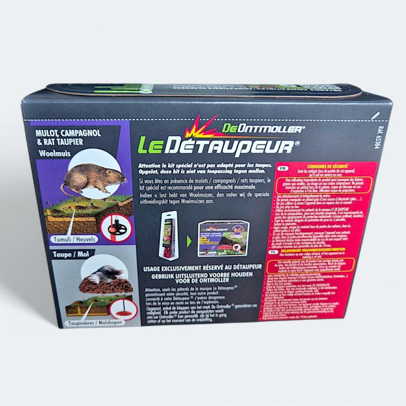 Kit complémentaire Le Détaupeur 5 pétards | Mulot, campagnol, rat taupier