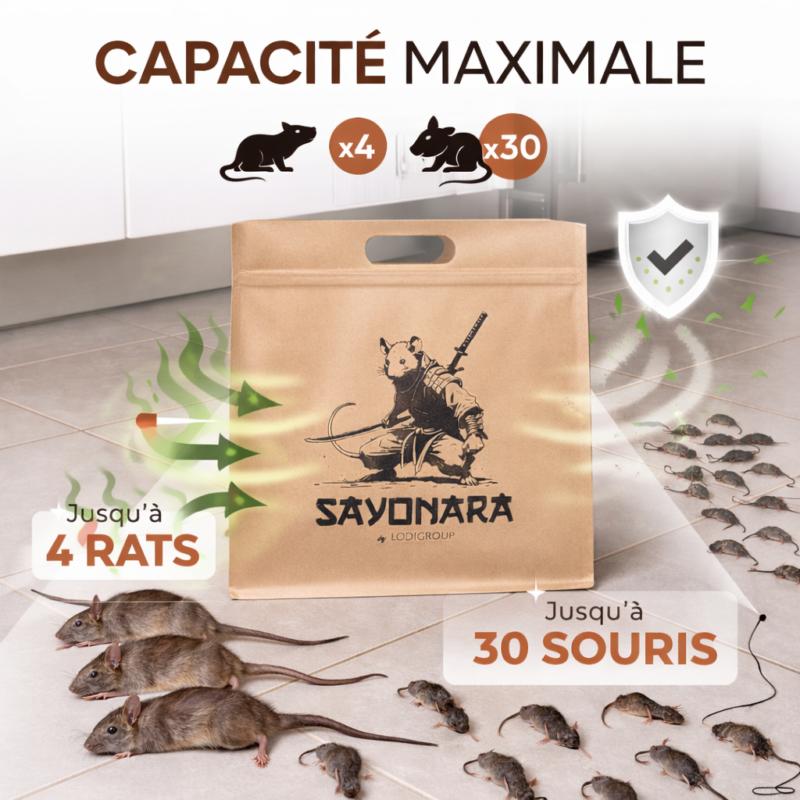 SAYONARA, sac anti odeur rat mort & souris pour collecte