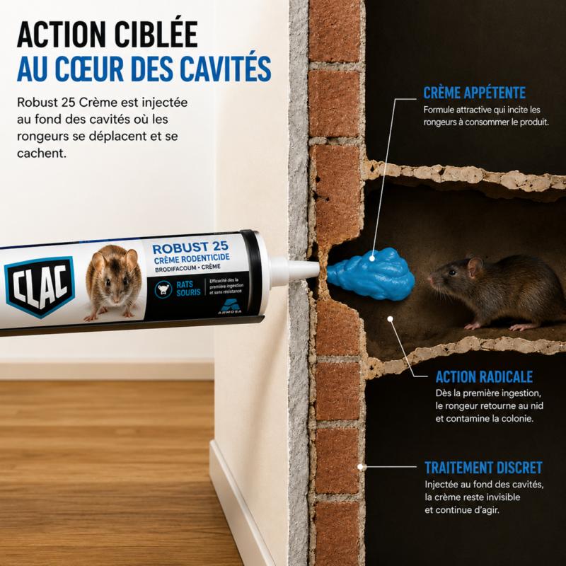 Raticide crème injectable rats & souris – ARMOSA Robust 25 gel ...
