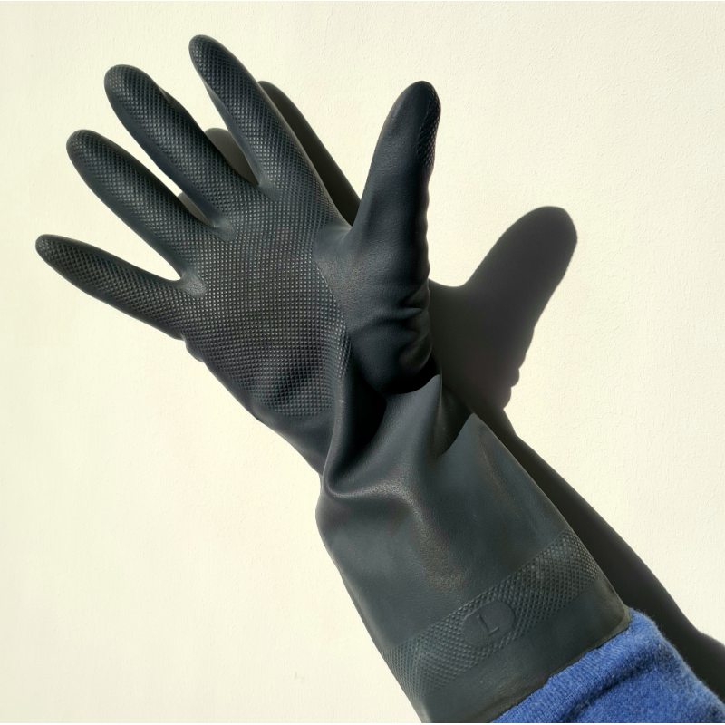 Gant néoprène de protection contre les risques chimiques (noirs)